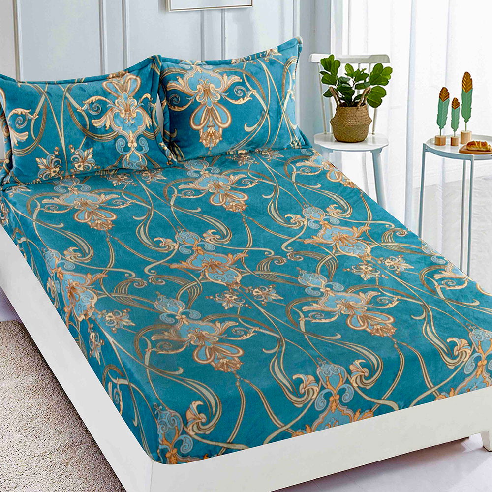 Cearceaf Cocolino cu Elastic - 180x200 + 2 Fete Perna - Turcoaz Model ...