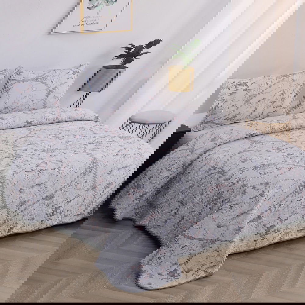 Set Cuvertura de Pat DUO + 2 Fete de Perna - White Day - CVMF210A