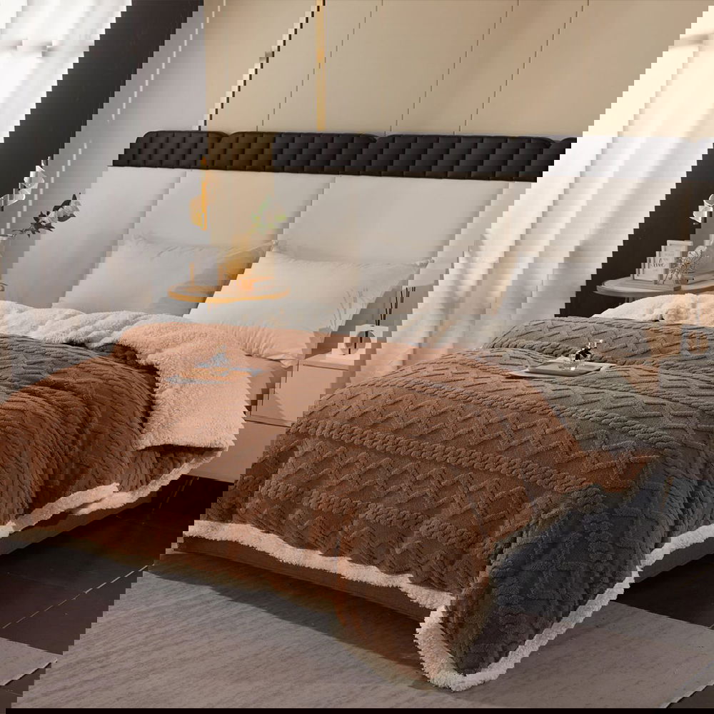 Patura Cocolino Groasa cu Blanita - Maro - PCBB0085