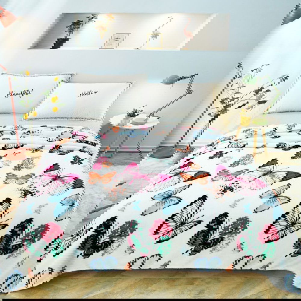 Patura Pufoasa Cocolino (200x230 cm) - Fluturi Colorati - PCCM_T052