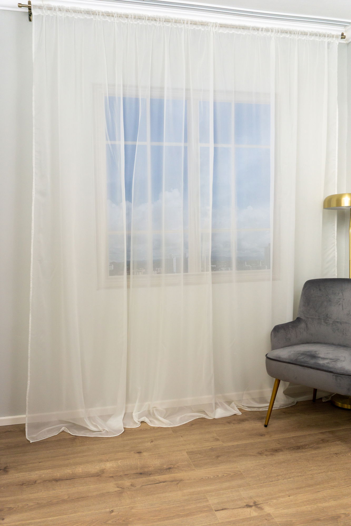 Perdea Royal Tull cu Picaturi din In Ivoire cu Rejansa - PERD001