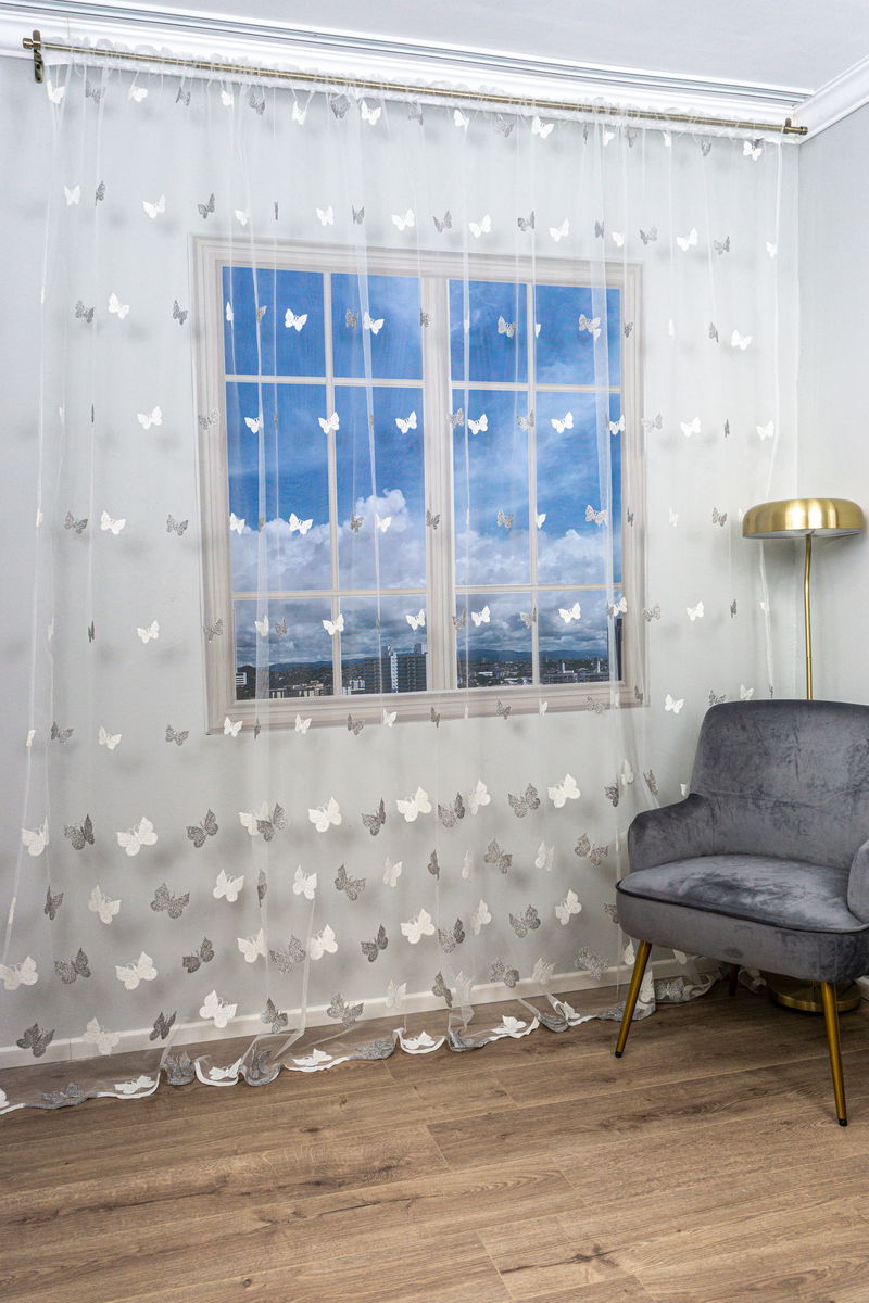 Perdea Fluturi Eleganti din Tull cu Rejansa - PERD013